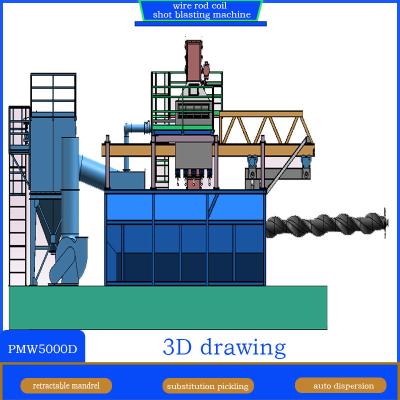 China Advanced Pumingwei Wire Rod Coil Shot Blasting Machine with Screw Conveyor System à venda