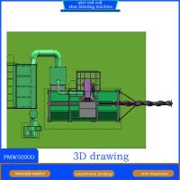 China PMW5000D Wire Rod Coil Shot Blasting Machine with Single Position PLC Screw Mandrel for sale