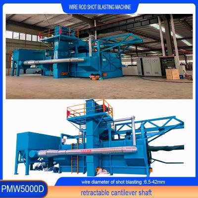 China Wire Rod Shot Blasting Machine for Matching Production Line Derusting Cost 20-40RMB/T Te koop