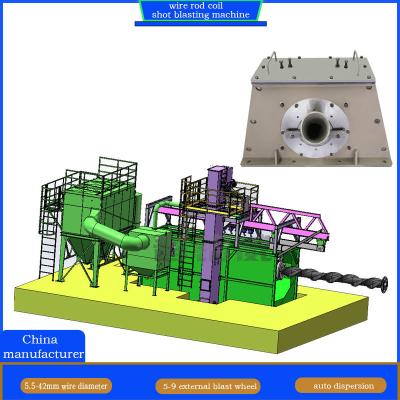 China Wire Rod Shot Blasting Machine for Matching Production Line Derusting Cost 20-40RMB/T à venda