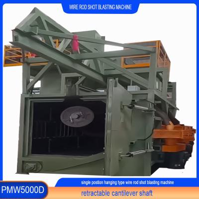 China Fixed Mandrel Wire Rod Coil Shot Blasting Machine for High Cleanliness and Rust Proof en venta