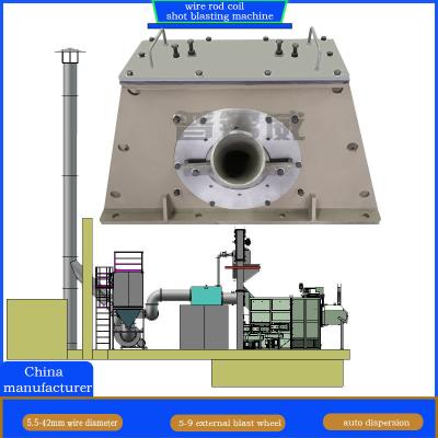 China Blast Wheel Rod Coil Shot Blasting Machine for Rust Proof and Derusting Cost 20-40RMB/T Te koop