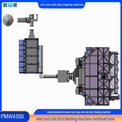 China Customization Dual Mandrels Wire Rod Shot Blasting Machine for Spring Steel Surface en venta