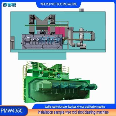 China 3-6 Coils Per Hour Production Efficiency Descaling Shot Blasting Machine for Wire Rod Te koop