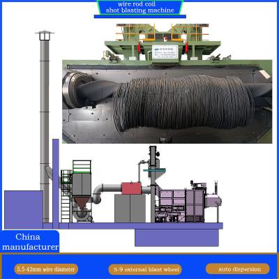 Китай Wire Surface Derusting Rod Coil Shot Blasting Machine with Customization Offered продается