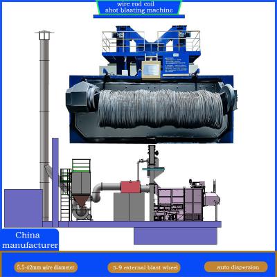 China PLC Controlled Mandrel Shot Blasting Machine with Smooth Operation in 6.5*5.5*6m Size Te koop