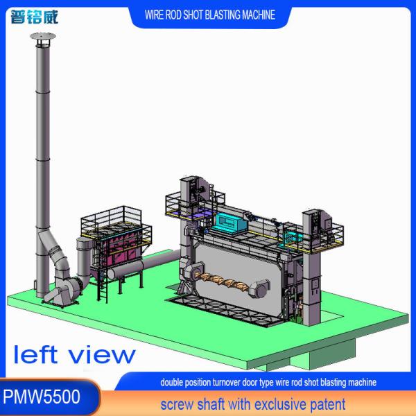 Quality Customizable Electric Wire Rod Coil Shot Blasting Machine for Various Mandrel for sale