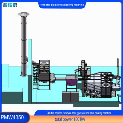 Китай Automatic Wire Surface Derusting Shot Blasting Machine with Two Mandrils and One Door продается