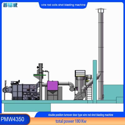 Китай Customized Wire Rod Coil Shot Blasting Machine for Cleaning of 3-6 Coils Per Hour продается