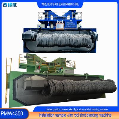 Китай Dual Position Wire Rod Coil Shot Blasting Machine with 30kw/Set Impeller Head Power продается