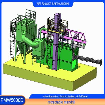 Китай Electric Fuel Wire Rod Coil Shot Blasting Machine with 30kw/Set Impeller Head Power продается