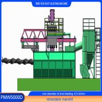 China Automatic Operation Wire Rod Coil Shot Blasting Machine with One Retractable Mandril for sale