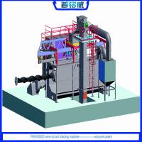 China Automatic Operation Wire Rod Coil Shot Blasting Machine with One Retractable Mandril for sale