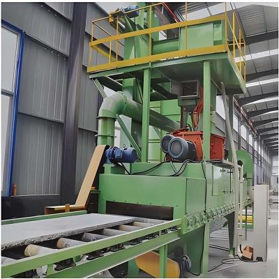 China High Cleanliness 2m Width Steel Plate Roller Conveyor Shot Blasting Cleaning Machine for sale