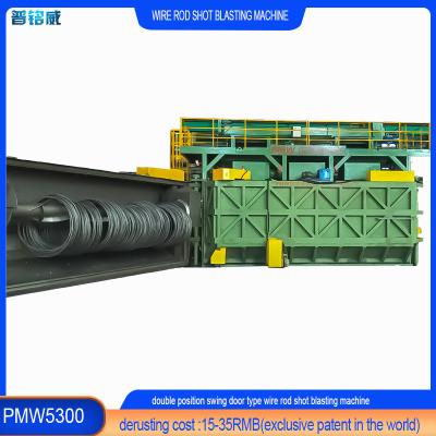 China 2000 Kgs Load Capacity Wire Rod Coils Shot Blasting Machine with Customization Option for sale