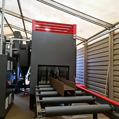 中国 Customized Pass Through Conveyor Shot Blasting Machine with Roller Work Piece Width 1500mm 販売のため
