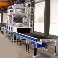 China Customized Pass Through Conveyor Shot Blasting Machine with Roller Work Piece Width 1500mm for sale