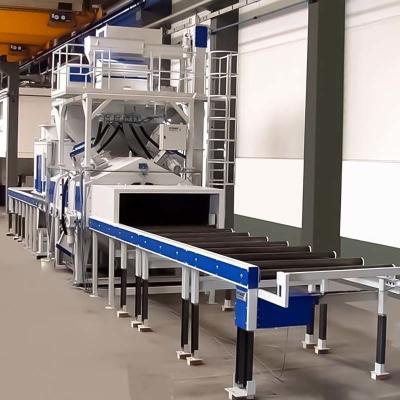 中国 Customized Pass Through Conveyor Shot Blasting Machine with Roller Work Piece Width 1500mm 販売のため