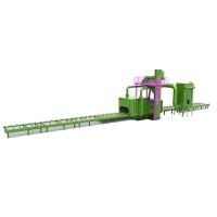 China Custom Different Colors Roller Conveyor Shot Blasting Machine for High Cleanliness for sale