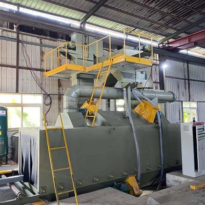 China 4*11kw Impeller Head Power Roller Conveyor Shot Blasting Machine for Steel Sheet Derusting Te koop