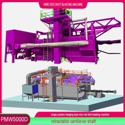 China Single Position Hanging Wire Rod Coil Shot Blasting Machine met aanpassingsmogelijkheid Te koop