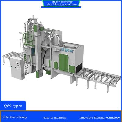 Cina Uniform Surface Cleaning Roller Conveyor Shot Blasting Machine with Dust Collector in vendita