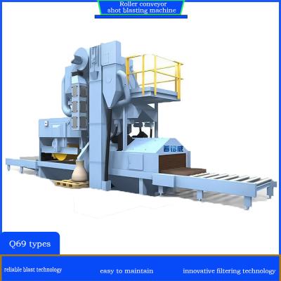Cina Uniform Surface Cleaning Roller Conveyor Shot Blasting Machine with Dust Collector in vendita