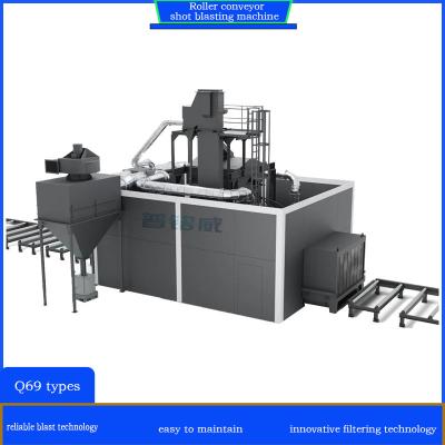 Cina Pumingwei Multiple Blast Wheels Roller Conveyor Shot Blasting Cleaning Machine Customized in vendita