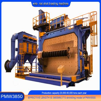Китай High Cleanliness Coil Rod Shot Blasting Machine 8-42 mm for Customized Wire Diameter продается