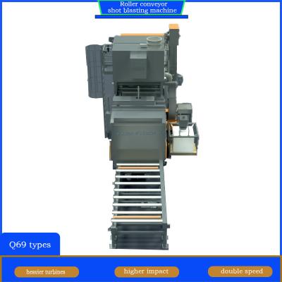 China High Cleanliness Roller Conveyor Shot Blasting Machine Fast Pass-Through Times 6 M/Min for sale