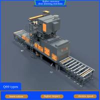 China Cleaning Workpiece Surface Roll Conveyor Shot Blasting Machine with Automatic Paint System for sale