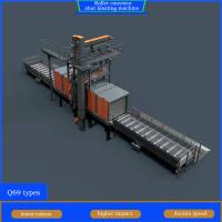 China Cleaning Workpiece Surface Roll Conveyor Shot Blasting Machine with Automatic Paint System for sale