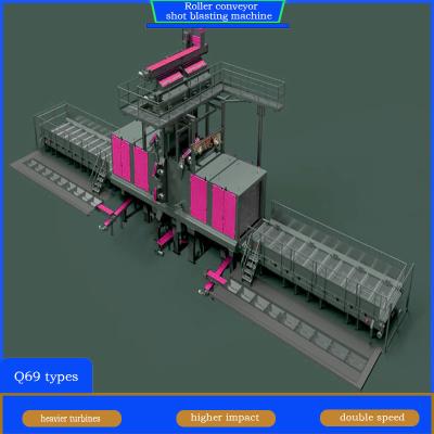 Cina Conveyor Transporting Roller Through Shot Blasting Machine for Industrial Applications in vendita
