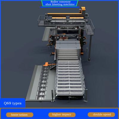 Cina Conveyor Transporting Roller Through Shot Blasting Machine for Industrial Applications in vendita