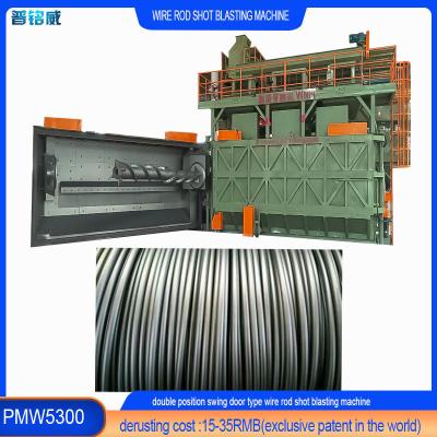 China Hot Wire Rod Coil Shot Blasting Cleaning Machine PMW5300 for Customer Requirements à venda