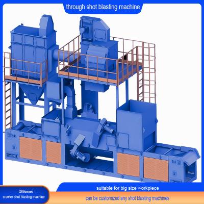 China 6*30 Steel Pipe Inner and Outer Wall Through Type Shot Blasting Machine Te koop