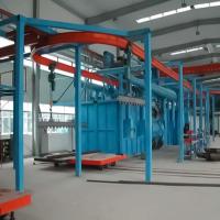 China International Standard Overhead Conveyor Rail Shot Blasting Machine for Multiple Hooks for sale
