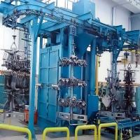 China International Standard Overhead Conveyor Rail Shot Blasting Machine for Multiple Hooks for sale