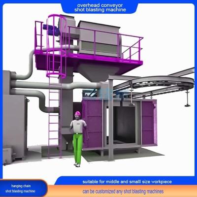 China Automatic Long Life Overhead Monorail Conveyor Shot Blasting Machine for Requirements for sale