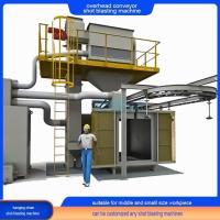 China Electric Overhead Continuous Chain Conveyor Shot Blasting Machine for Blasting Process for sale