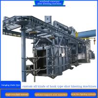 China Electric Overhead Continuous Chain Conveyor Shot Blasting Machine for Blasting Process for sale
