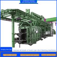 China Electric Overhead Continuous Chain Conveyor Shot Blasting Machine for Blasting Process for sale