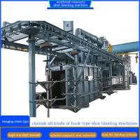 China Electric Overhead Continuous Chain Conveyor Shot Blasting Machine for Blasting Process for sale