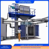 China Automatic Overhead Rail Hook Conveyor Shot Blasting Machine with Compact and Rugged Design for sale