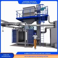 China Automatic Overhead Rail Hook Conveyor Shot Blasting Machine with Compact and Rugged Design for sale