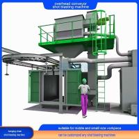 China Automatic Overhead Rail Hook Conveyor Shot Blasting Machine with Compact and Rugged Design for sale