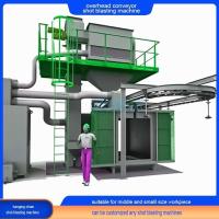 China Automatic Overhead Rail Hook Conveyor Shot Blasting Machine with Compact and Rugged Design for sale
