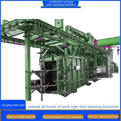Cina Customized Semi Automatic or Fully Automatic Continuous Monorail Shot Blasting Machine in vendita