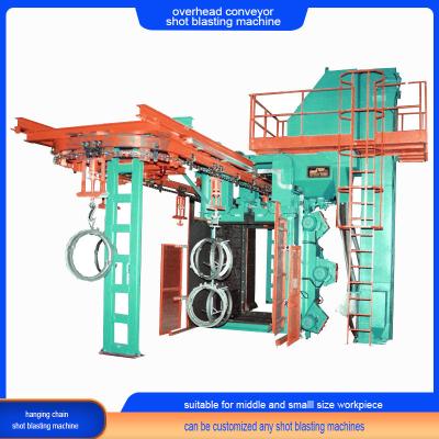 Cina High Cleanliness Overhead Chain Conveyor Shot Blasting Machine for Aerospace Industry in vendita