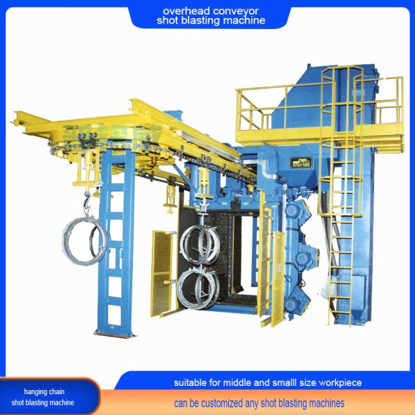 Automatic Continuous Overhead Rail Conveyor Shot Blasting Machine for Forging Parts